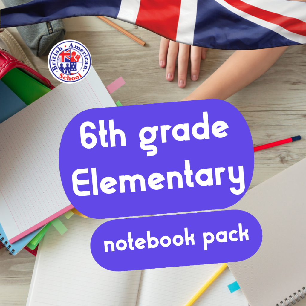 Elementary 6th grade Notebook package – Notebooks | school supplies | personal hygiene items ...